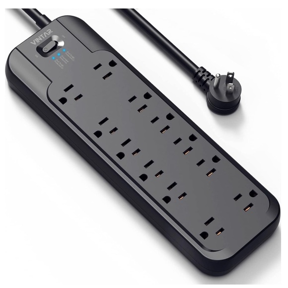 Other | Power Strip Surge Protector 2 480 Joules With 12ac Outlets1875w ...